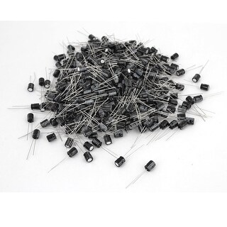1000 Pcs 6mm x 7mm 47UF 50V Polarized Radial Electrolytic Capacitor ...