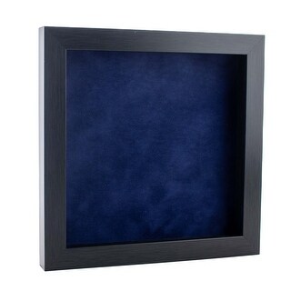 30x30 Shadow Box Frame Charcoal Gray Wood | 3/4" Usable Display Depth ...