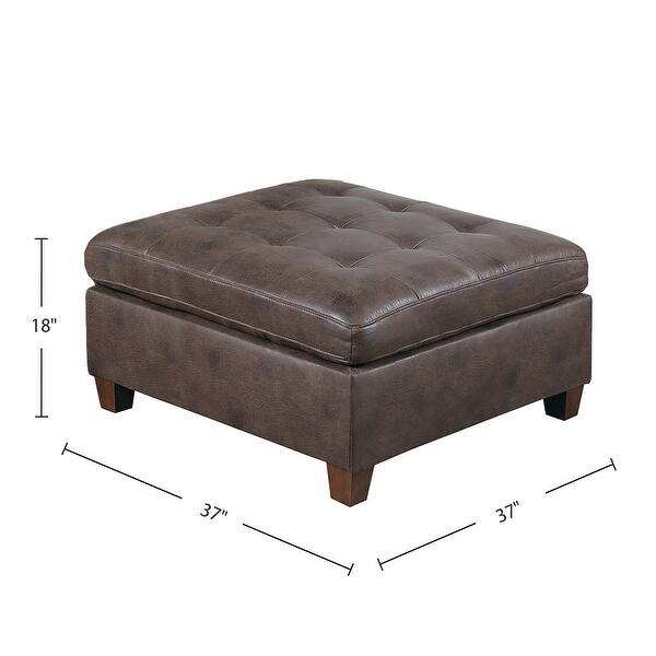 5 Piece Leatherette Modular Sofa and Ottoman Set - Bed Bath & Beyond ...
