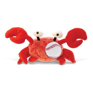 DolliBu Soft Huggable Red Crab Stuffed Animal with Baseball Plush Toy ...