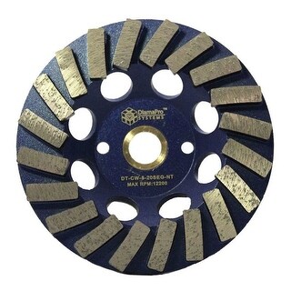 DiamaPro Systems NonThreaded 5 Inch 20 Segment Turbo Concrete Grinding ...