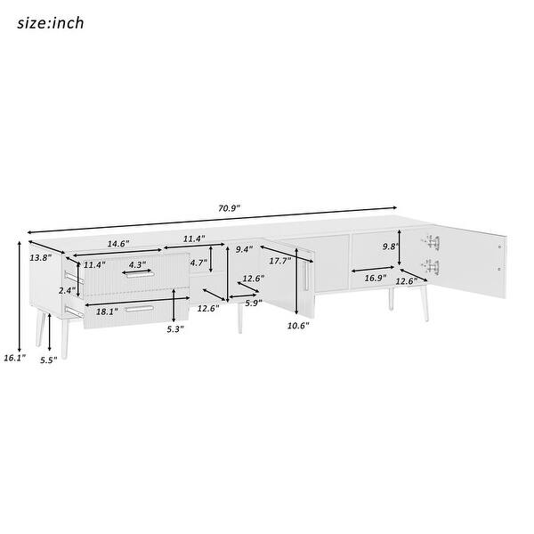 Modern Versatile Storage TV Stand with 5 legs,Up to 77" TV - Bed Bath ...