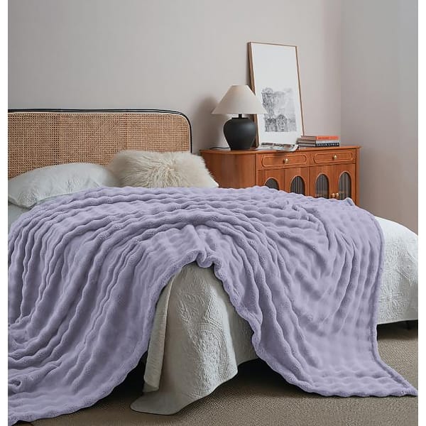 textured bed throw