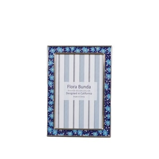 4x6 Blue Floral Aluminum Picture Frame - Bed Bath & Beyond - 42342756