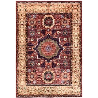 Shahbanu Rugs Cherry Red 100% Wool 200 KPSI 14th Century Mamluk Dynasty ...