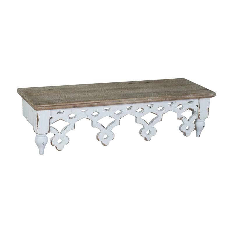 Distressed finish Wooden wall shelf - Overstock - 32477249