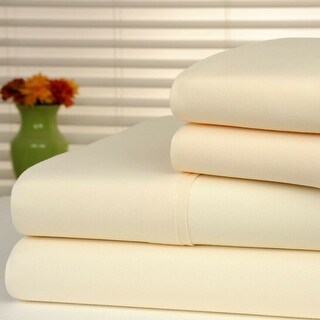 Anti-Microbial 4-Piece Sheet Set Full Ivory - Bed Bath & Beyond - 35399872
