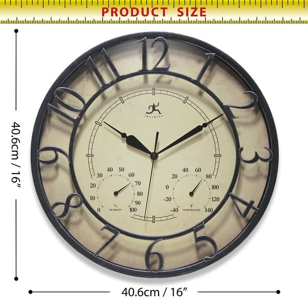16" Indoor/Outdoor 3D Clock - 16 in. - Bed Bath & Beyond - 37630744