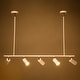 5-Light Modern Farmhouse Linear Swivel Track Lighting Spotlight for ...