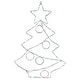 28" Lighted Christmas Tree Ornaments Window Silhouette Christmas Decor ...