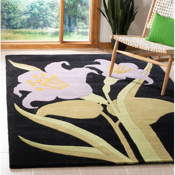 SAFAVIEH Handmade Soho Fazlije Lily Floral N.Z. Wool Rug - On Sale ...