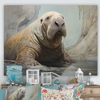 Designart "Lazy Walrus Habitat II" Walruswall Art - Bed Bath & Beyond ...
