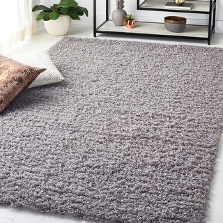 SAFAVIEH Handmade Sheep Shag Cheryl Solid Polyester Rug - Bed Bath ...