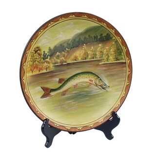 12 1/2 Inch Diameter Fish Decorative Plate - 1 X 12.5 X 12.5 inches ...