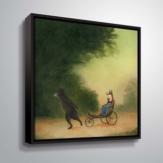 La Passeggiata of the lady dowager Gallery Wrapped Floater-framed ...