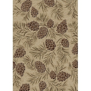 American Destination Pine Grove Antique Lodge Area Rug - Bed Bath ...