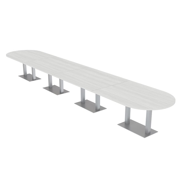14' Rectangular Modular Conference Table Metal Bases Electric Modules ...