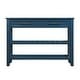 42 Inch Console Sofa Table with 2 Storage Drawer, 2 Tiers Entryway ...