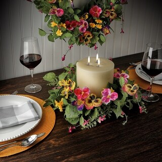 Punch Pansy Centerpiece Wreath Id 6.5