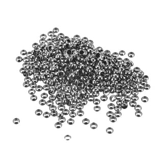 500Pcs 4mm Round Crimp Beads Jewelry Making Crimp End Spacer Bead, Dark ...