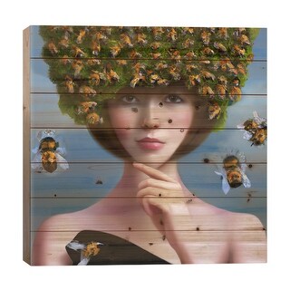 Beehive Print On Wood by Surrealistly - Multi-Color - Bed Bath & Beyond ...