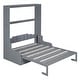Queen Size Murphy Bed with Bench and Removable Cushion, Modern Wall Bed ...