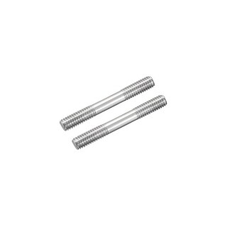 304 Stainless Steel Push Rod Double End Threaded Rod, 2pcs - Silver ...