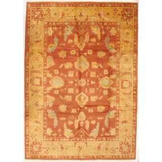 Canvello Rust Original Turkish Oushak Design Rug 9' X 12' - Rust - Gold ...