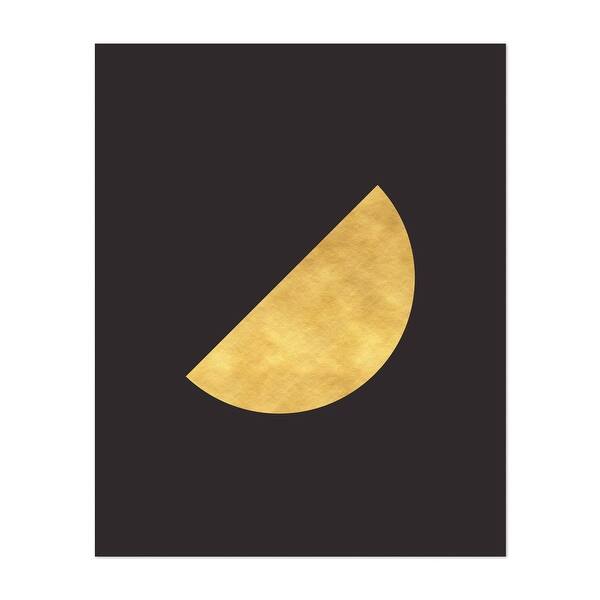 Half Moon Black and Gold Geometry Illustrations Art Print/Poster - Bed ...