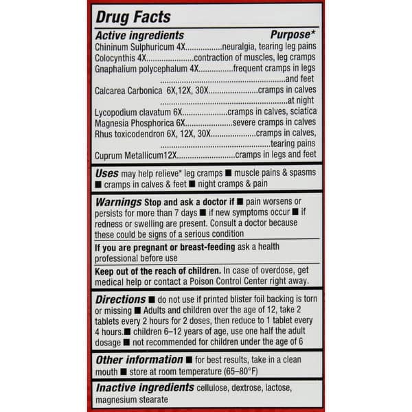 NatraBio Leg CRamps with Quinine Sulfate - 60 Tablets - Bed Bath ...