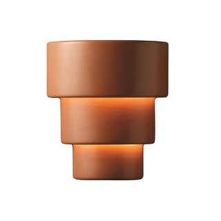 Justice Design Ambiance Terra Cotta Large Terrance Wall Sconce - Bed ...