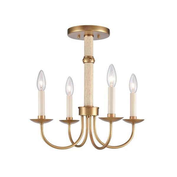 Elk Home Neville 20'' Wide 4-Light Semi Flush Mount - Charcoal Black ...