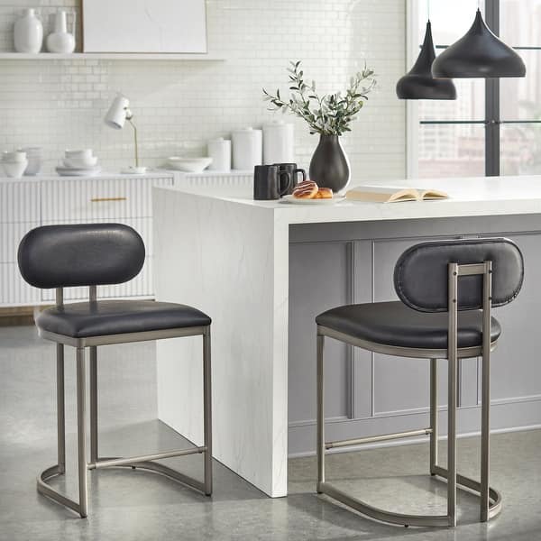 angelo:HOME Perry 24-Inch Metal Counter Stools (Set of 2) - Bed Bath ...