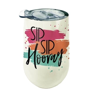 Sip Sip Hooray Stainless Wine Tumbler Insulated With Lid 14 Ounces ...