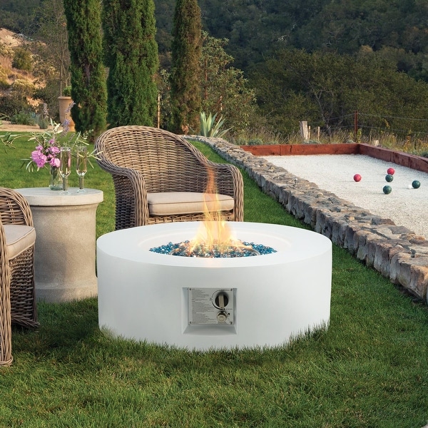 Aidan Outdoor Circular Propane Fire Pit by Christopher Knight Home - On ...