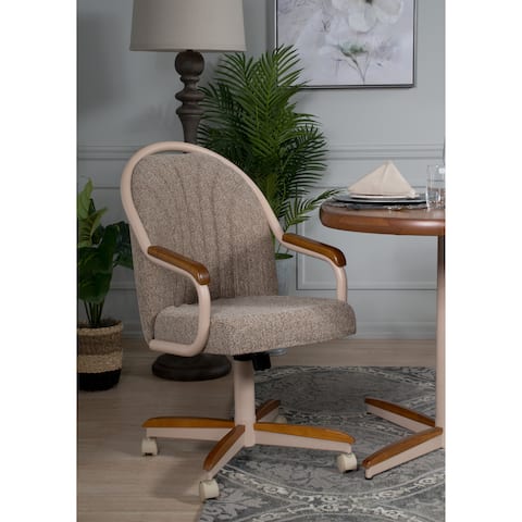 Upholstered, Casters Dining Chairs - Overstock