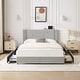VECELO Upholstered Storage Bed Frame with 2 Side USB Ports and 4 Big ...