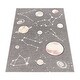 Space Rug for Kids Colorful Galaxy with Planets and Stars in Grey - Bed ...