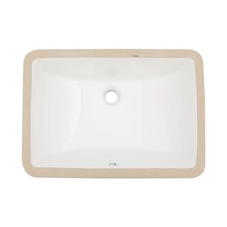 Kichae Undermount Bathroom Sink 20-inch Rectangle Ceramic Sink Arc ...