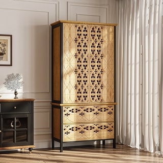 Display Storage Cabinet with Intricate Design Elegant Home Storage ...