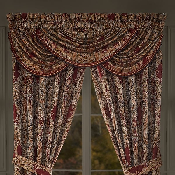 J. Queen New York Garnet Window Waterfall Valance - Bed Bath & Beyond ...