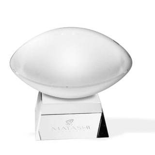 Matashi Crystal Paperweight with Etched Football Ornament with Lighted ...
