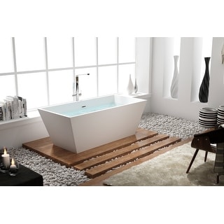 Repose 67" Acrylic Soaking Tub - Trapezoid - 31D x 67W x 23H - Bed Bath ...