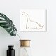 Oliver Gal Animals Wall Art Canvas Prints 'Line Brontosaurus' Dinosaurs ...