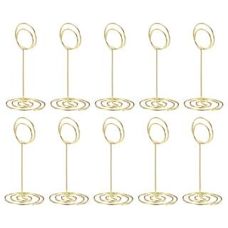 3.3 Inch Table Number Holder, 10 Pack Wire Card Round Shape Clips, Gold ...
