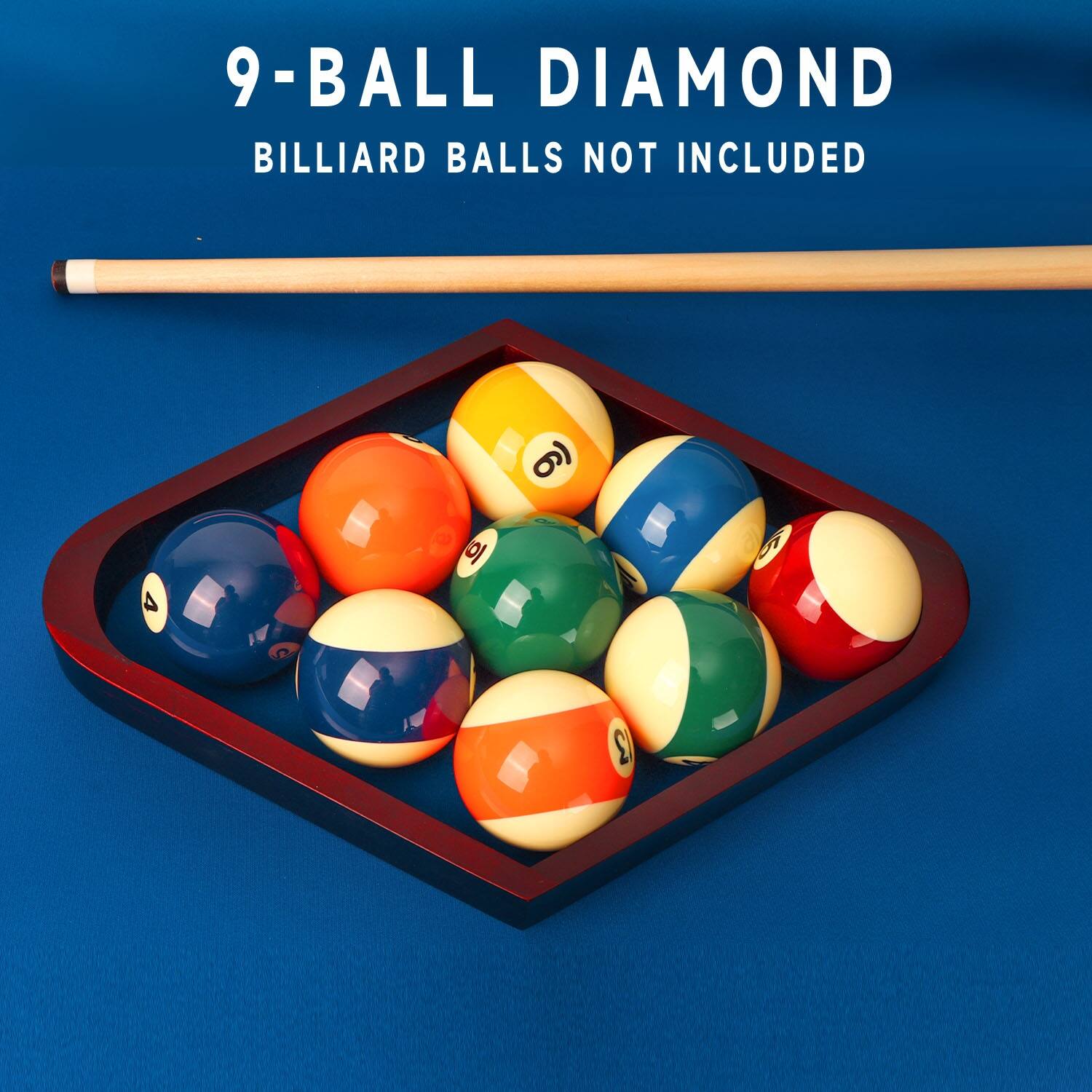 GSE™ Mahogany Solid Wood Billiard 8-Ball Triangle/9-Ball Diamond Pool ...
