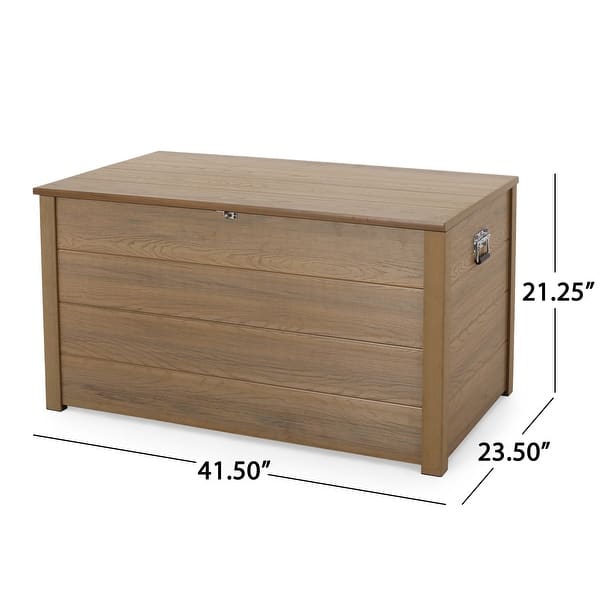 Surrency Outdoor Composite Wood 100 Gallon Storage Deck Box by ...