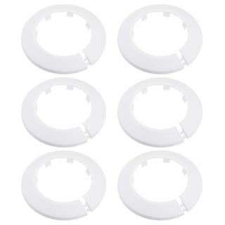 62mm Pipe Cover Decoration PP Plastic Water Pipe Escutcheon White 6pcs ...
