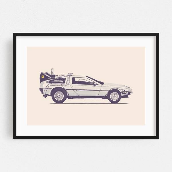 Delorean Illustrations Cars Dorm Art Pop Culture Art Print/Poster - Bed ...