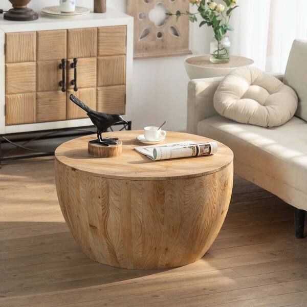 Vintage Style Bucket Shaped Coffee Table for Office,Dining Room and ...